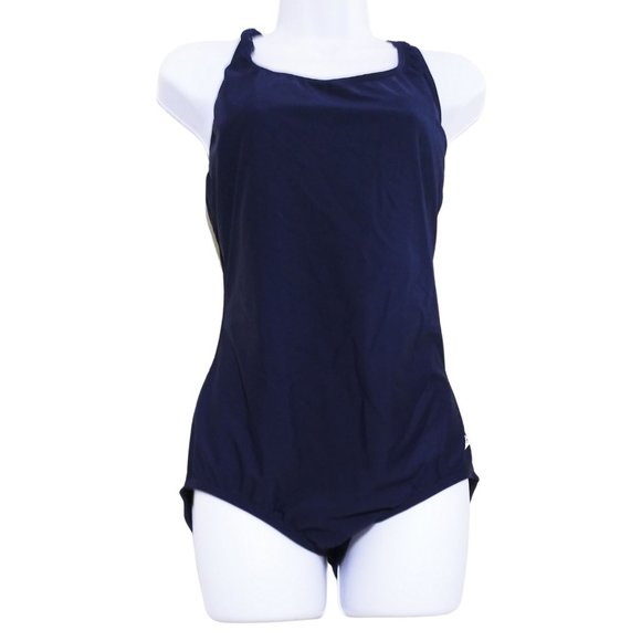 Speedo | Swim | Speedo Powerflex Dark Blue One Piece Swimsuit | Poshmark